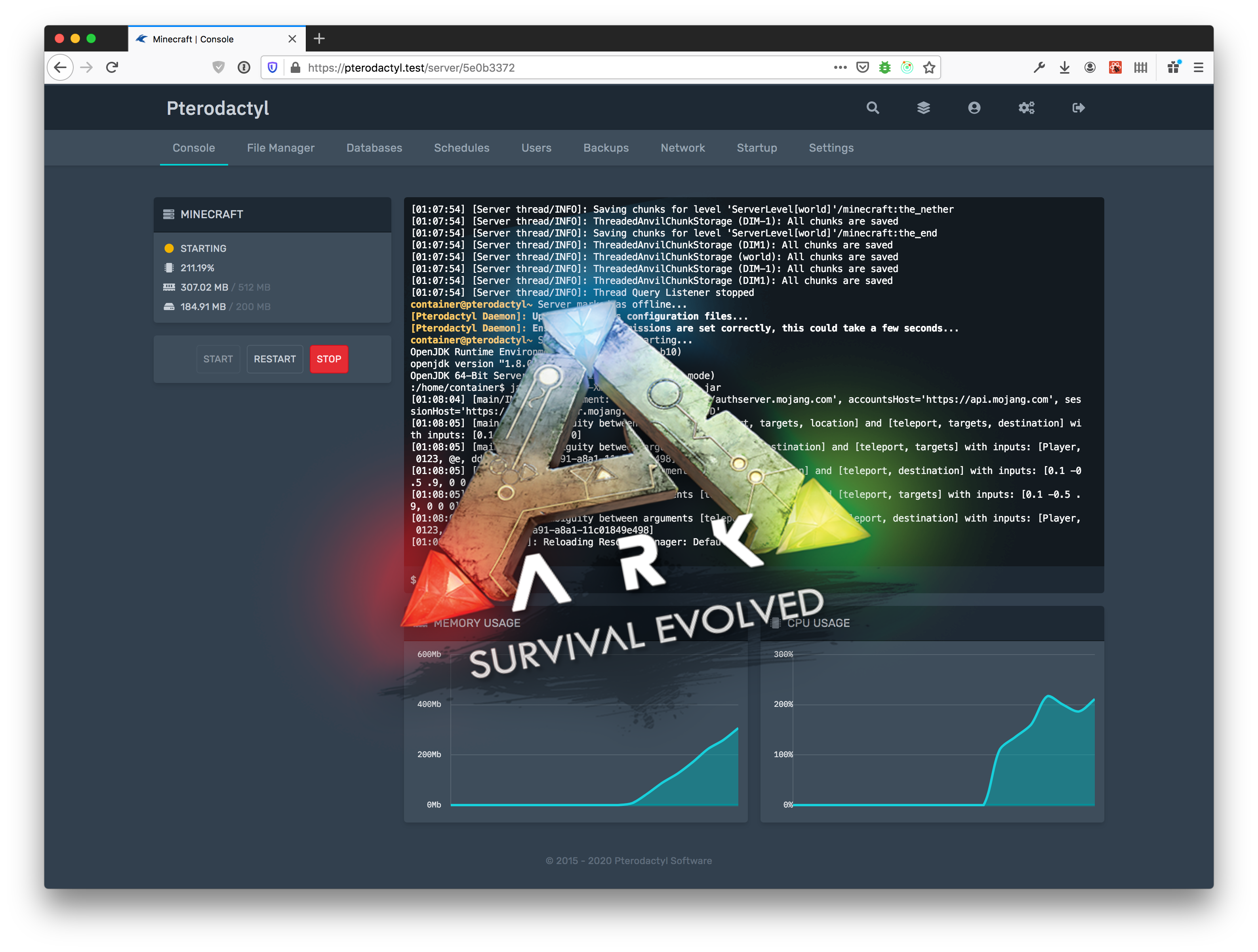 Setting up an Ark Survival Evolved Cluster on Pterodactyl Control Panel ...